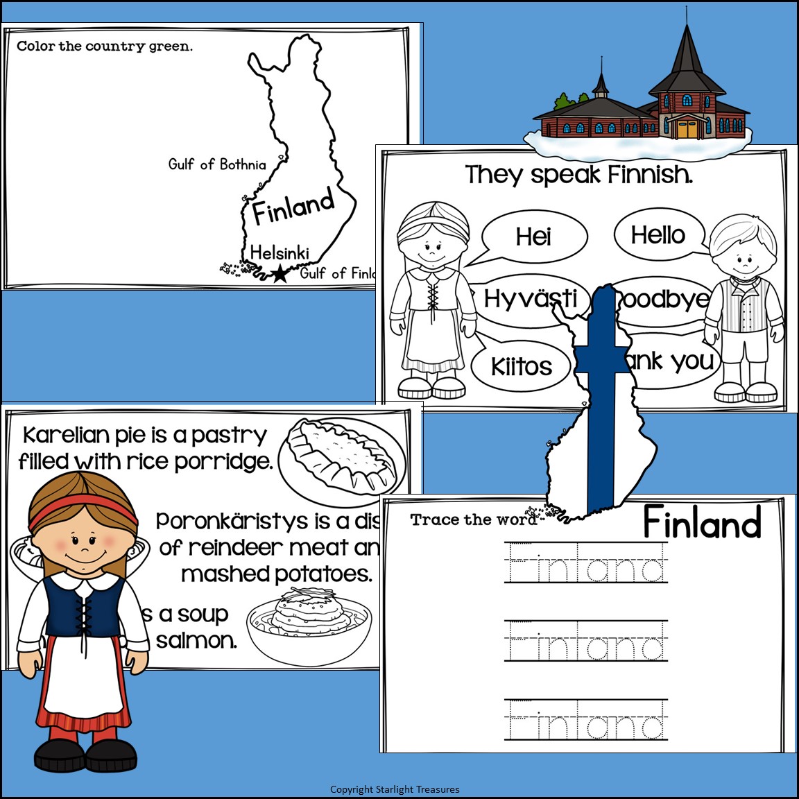 Finland Mini Book for Early Readers - A Country Study - Classful