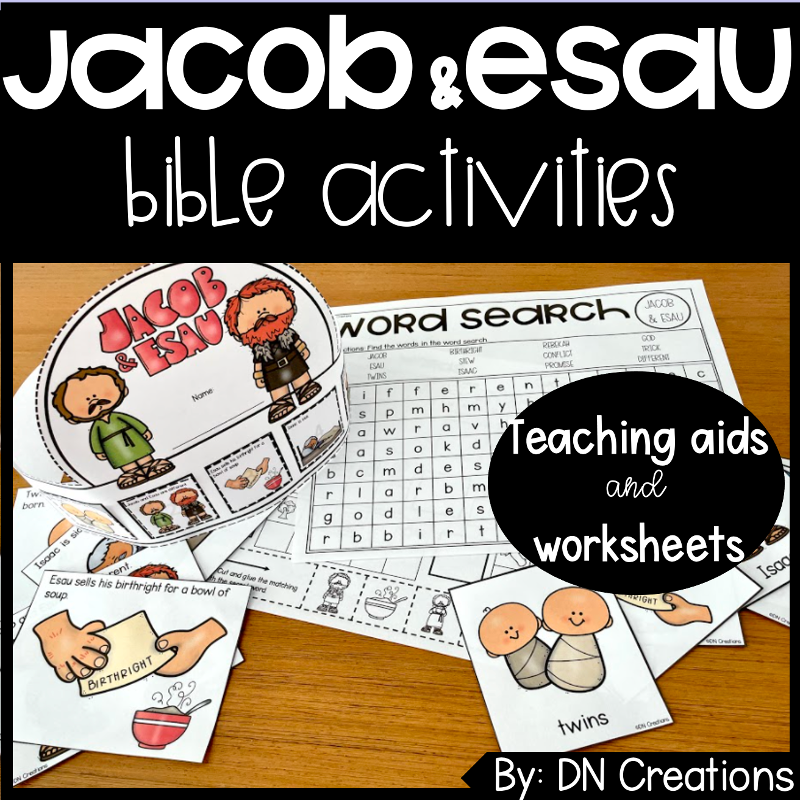 Jacob and Esau Activity Bundle for Genesis 25 Sunday School Bible ...