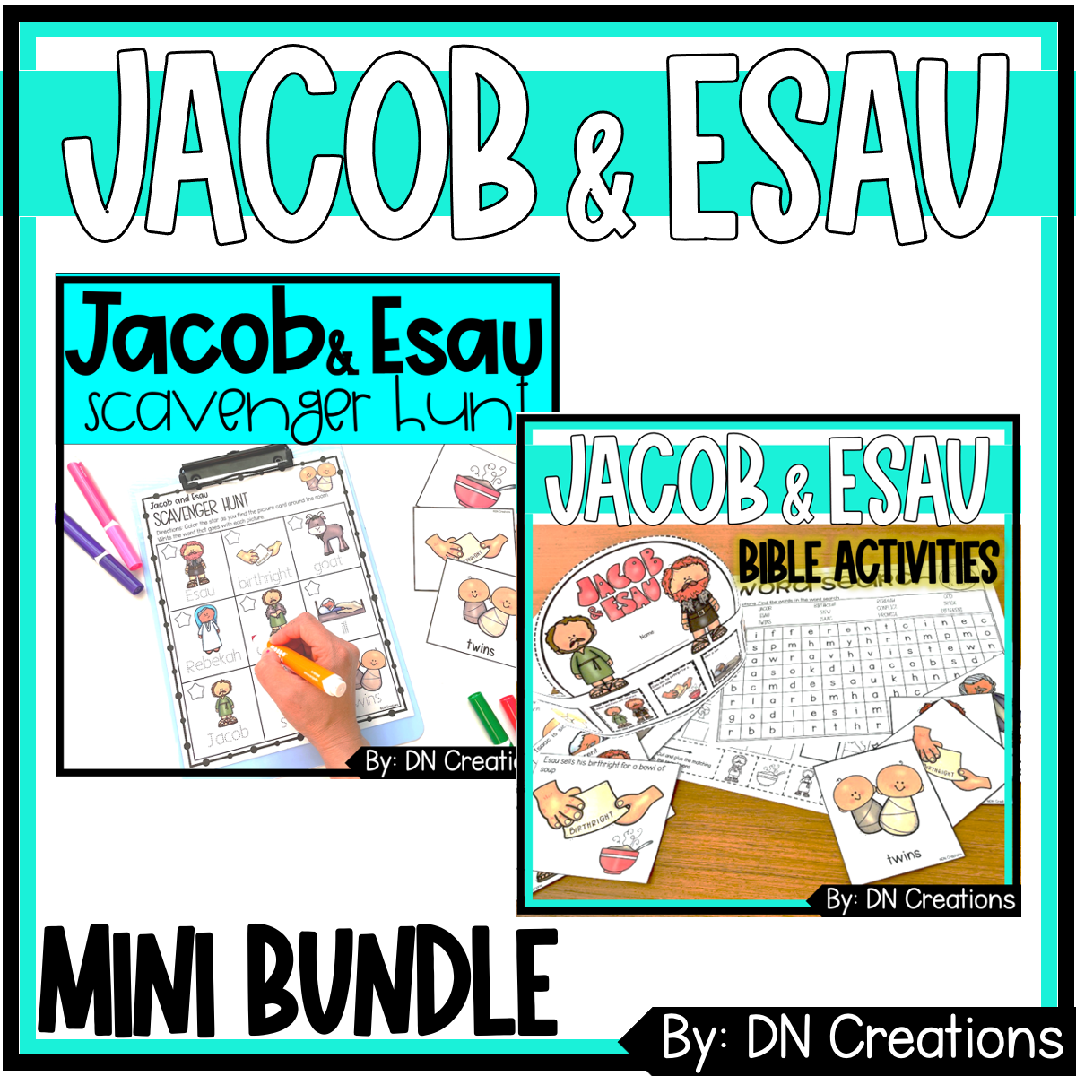 Jacob and Esau Activity Bundle for Genesis 25 Sunday School Bible ...