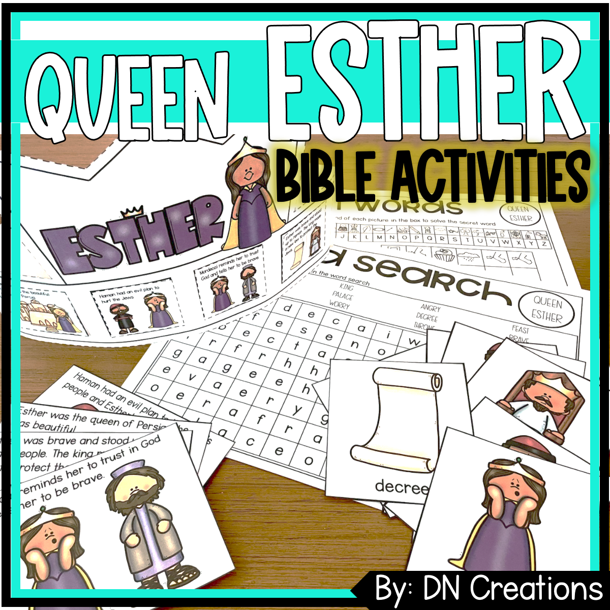 Esther Bible Activity Sheets Free, Printable Esther Bible Activities