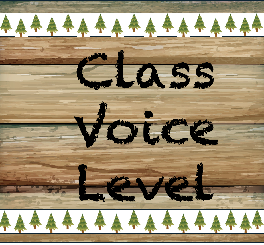 Woodland Theme Voice Level Poster - Classful