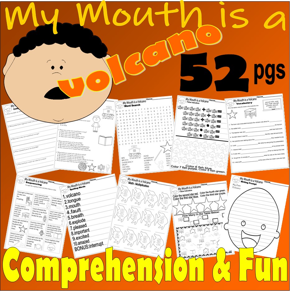 My Mouth is a Volcano Read Aloud Book Companion Reading Comprehension ...