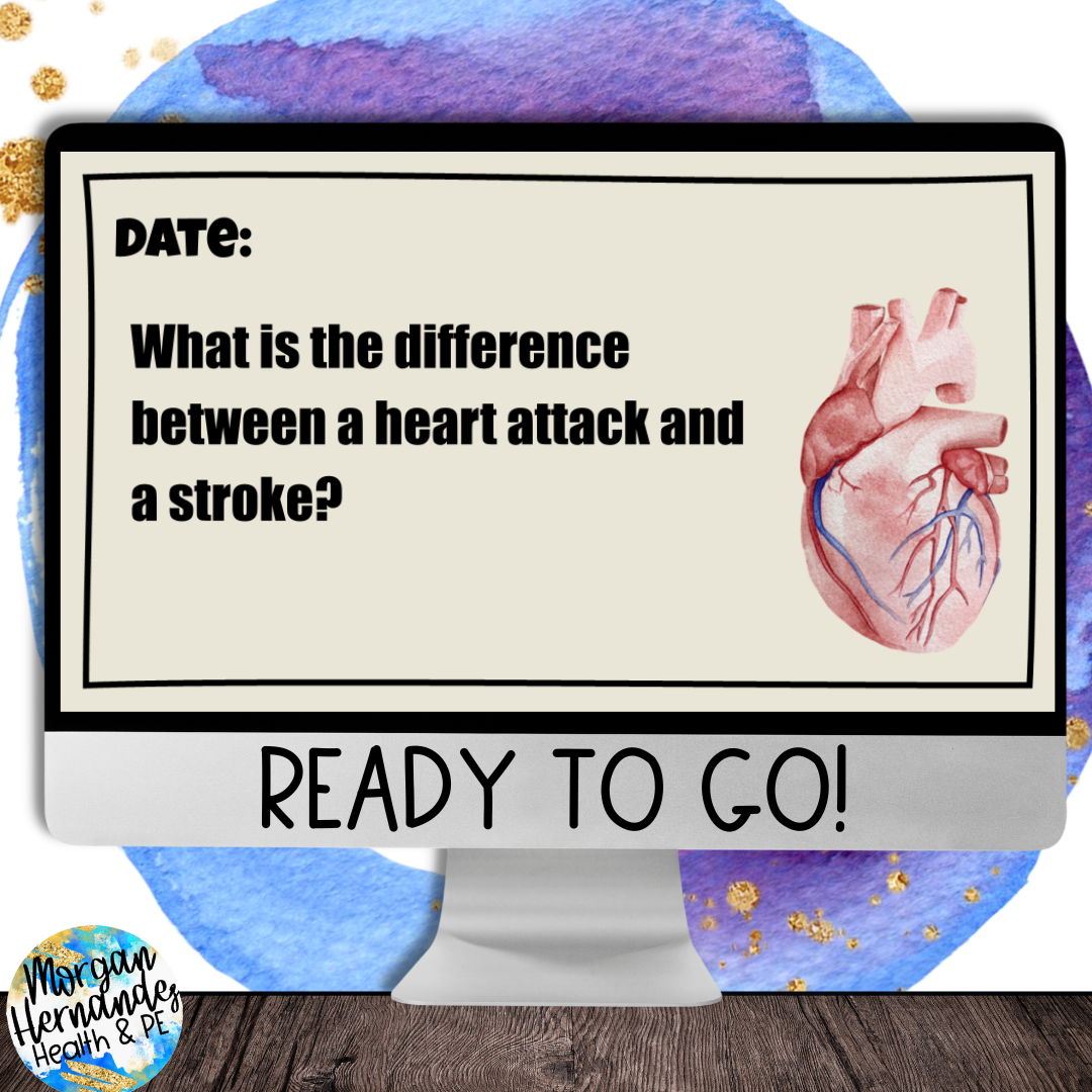 Middle School Health Bell Ringer Bundle - Classful