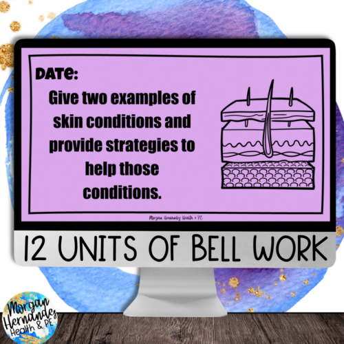 Middle School Health Bell Ringer Bundle - Classful