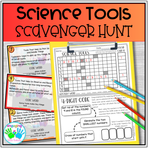 Science Tools Scavenger Hunt Reading Comprehension Activity - Classful