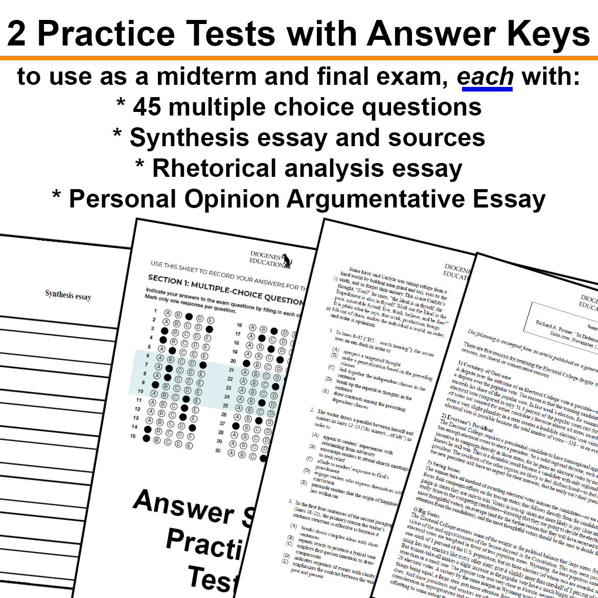AP LANGUAGE & COMPOSITION | AP ENGLISH LANG full bundle- write the ...