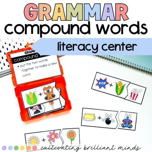 Grammar Compound Words Literacy Center | Kindergarten, First Grade ...