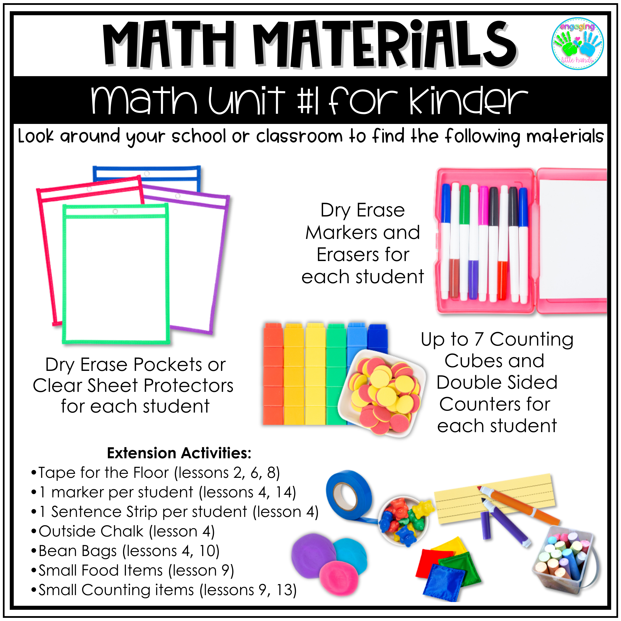 Numbers to 5- Kindergarten Guided Math Unit 1 - Classful