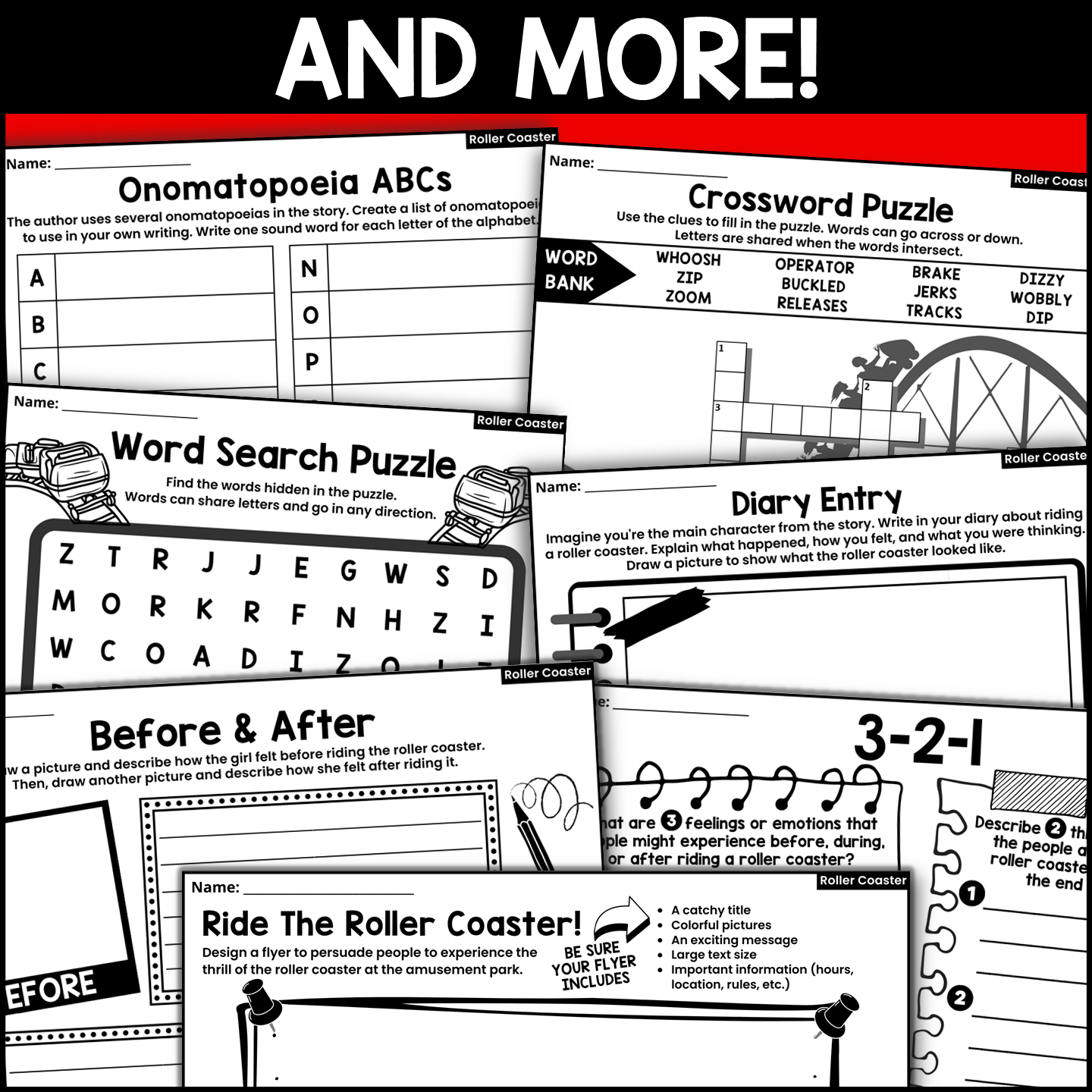 Roller Coaster Interactive Read-Aloud Activities and Book Companion ...