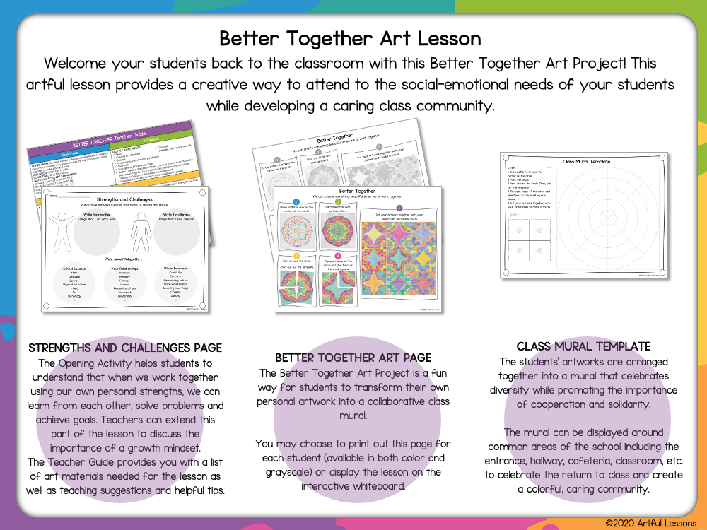 Better Together SEL Art Lesson Back to School Art Project - Classful
