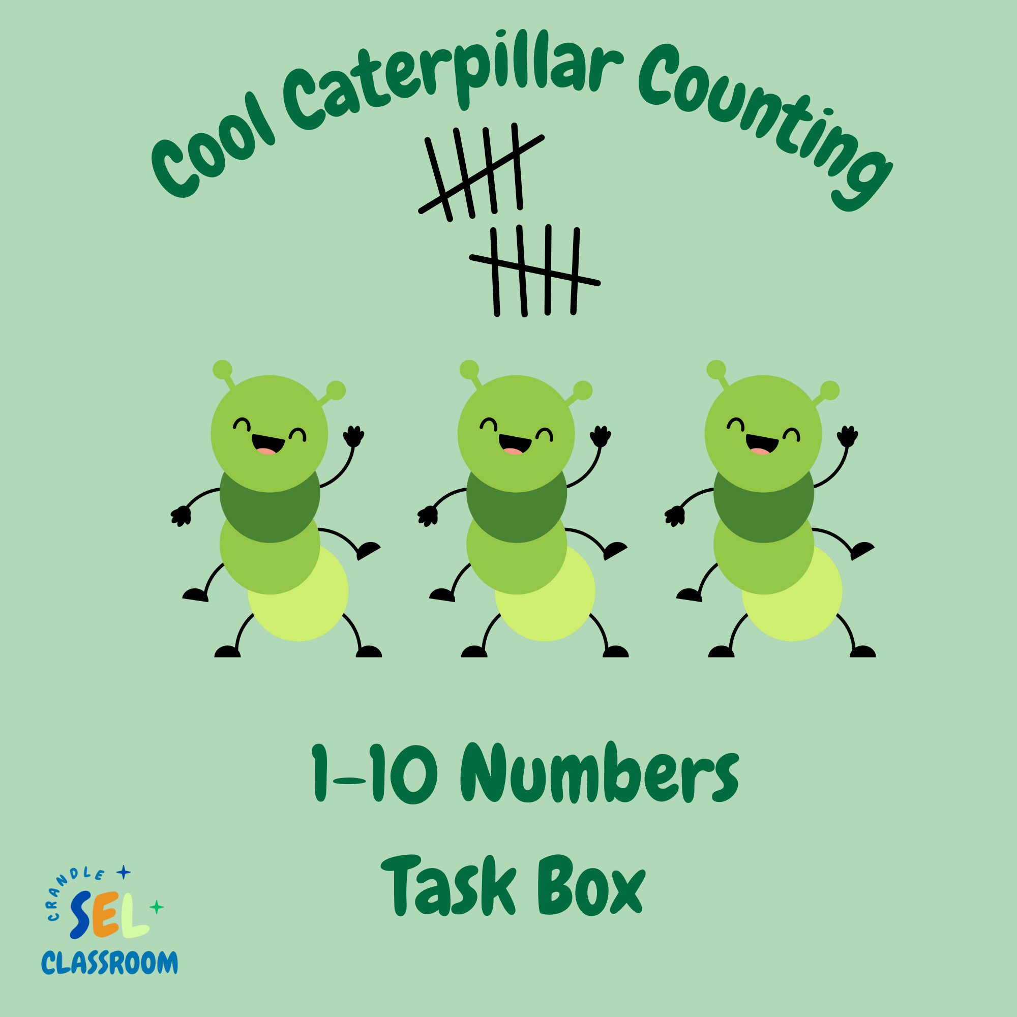 Cool Caterpillar Counting 1-10 Task Cards Activity for Independent Work ...