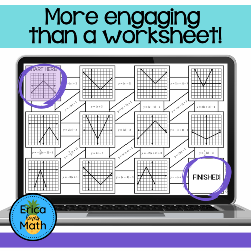 Graphs Of Absolute Value Functions Digital Maze Activity Classful
