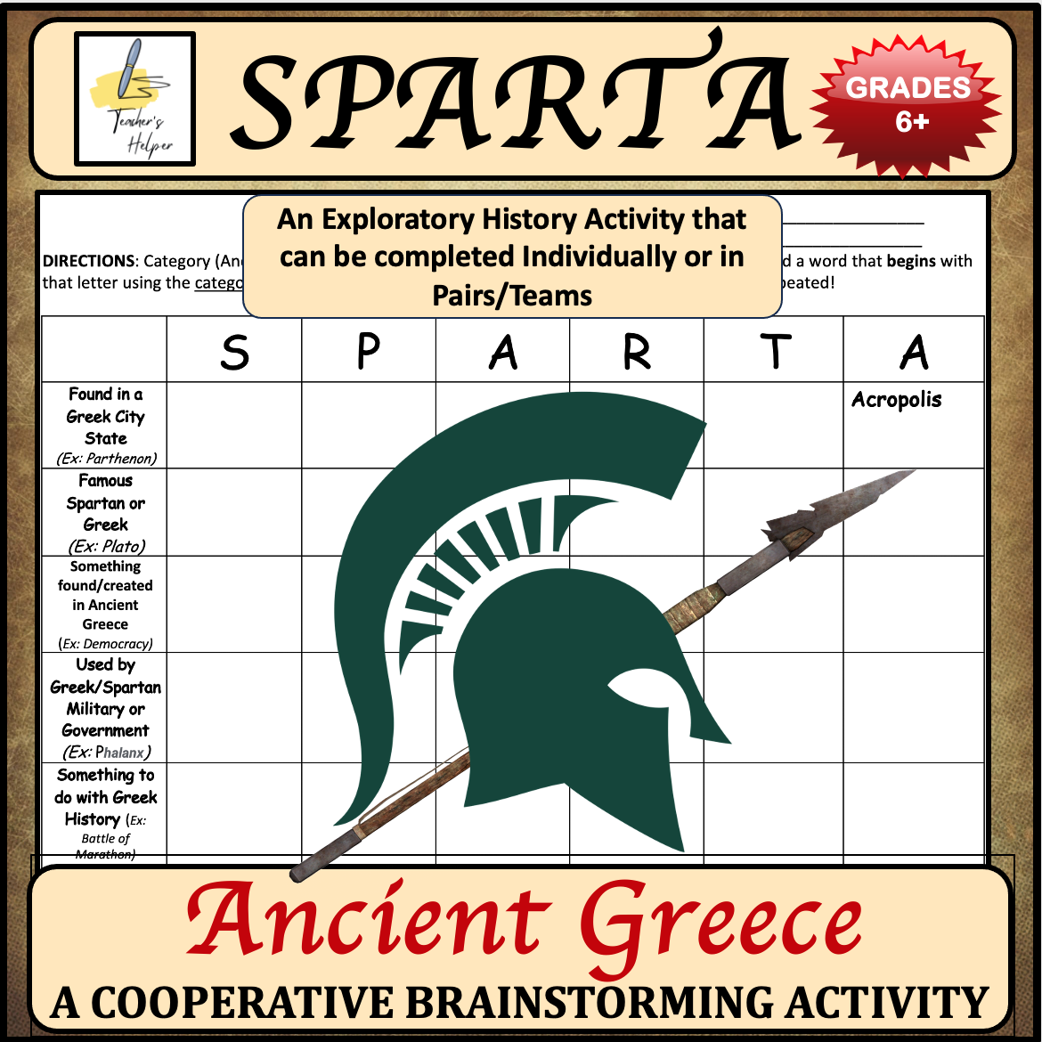 SPARTA- A Challenging Cooperative Brainstorming Activity on Ancient ...
