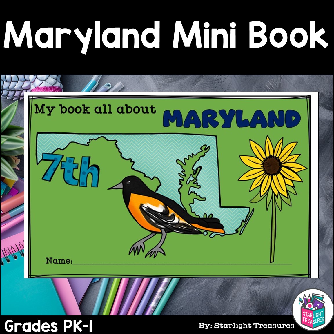 Maryland Mini Book for Early Readers - A State Study - Classful