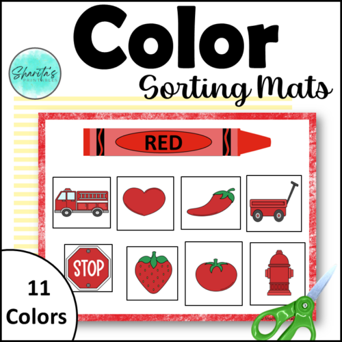 Color Sorting Activity Mats - Match color objects to help with color ...