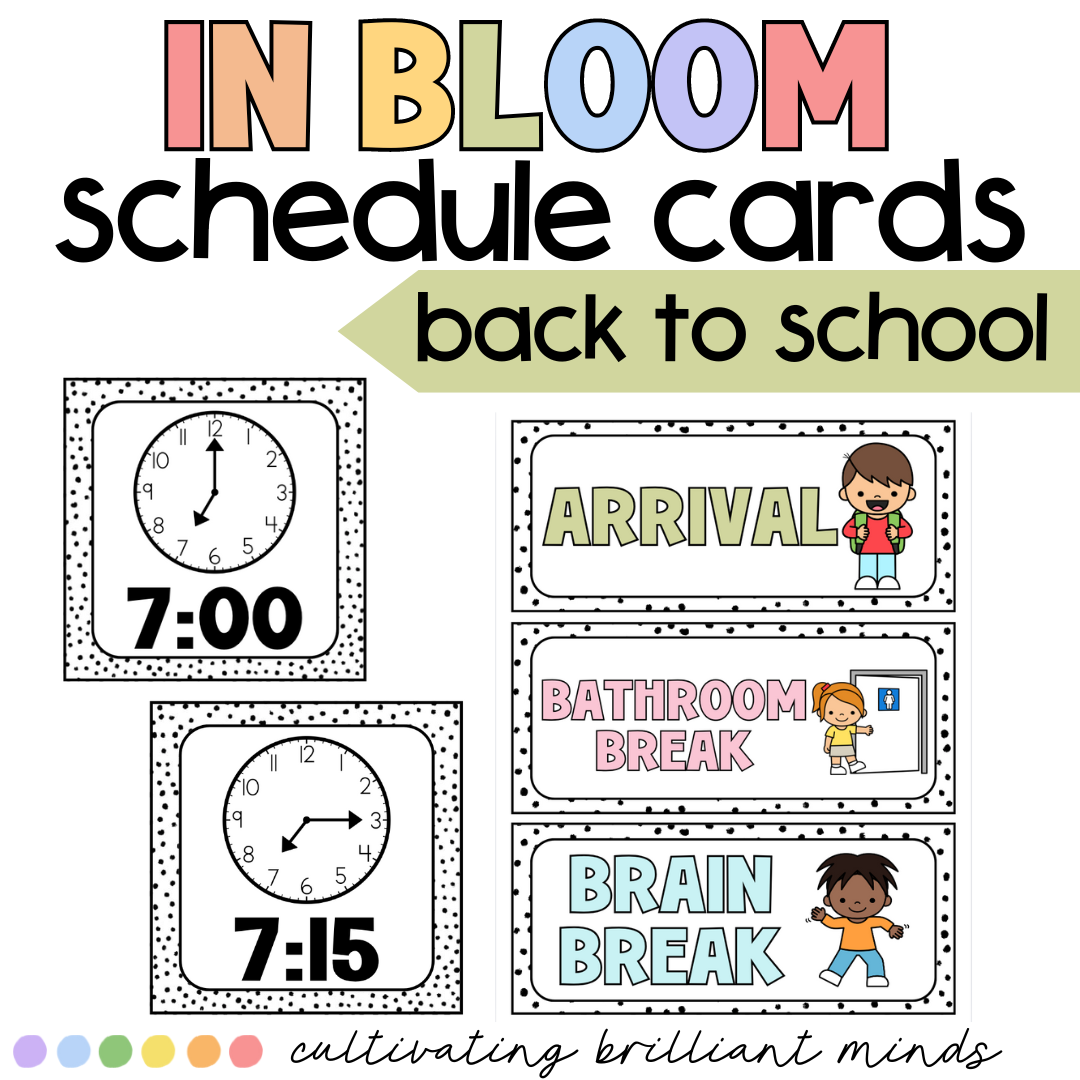 Editable Daily Schedule Cards | Back to School | Classroom Decor - Classful