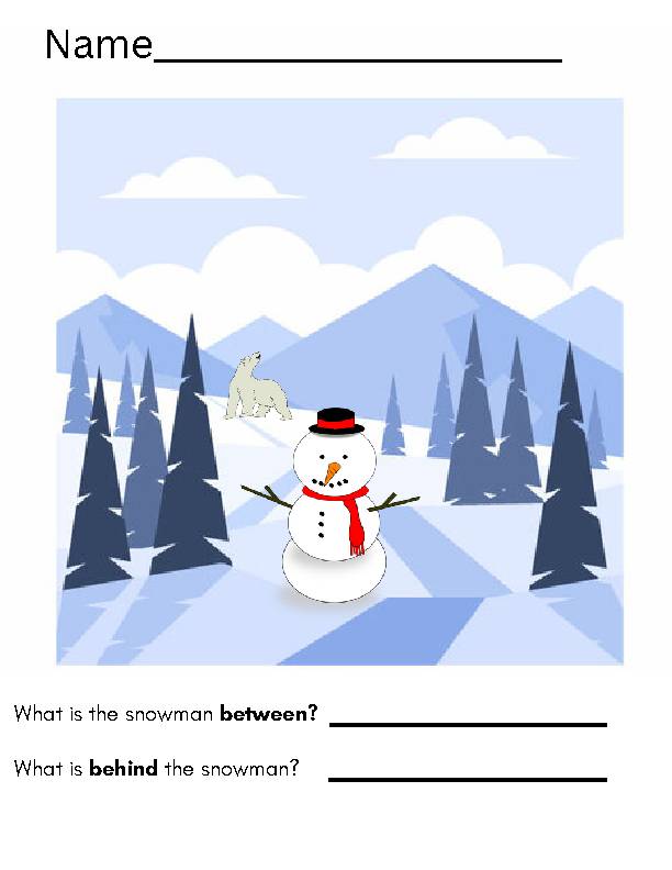 Prepositions Activity (WINTER) - Classful