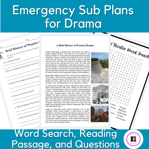 Emergency Sub Plan for Drama - Classful
