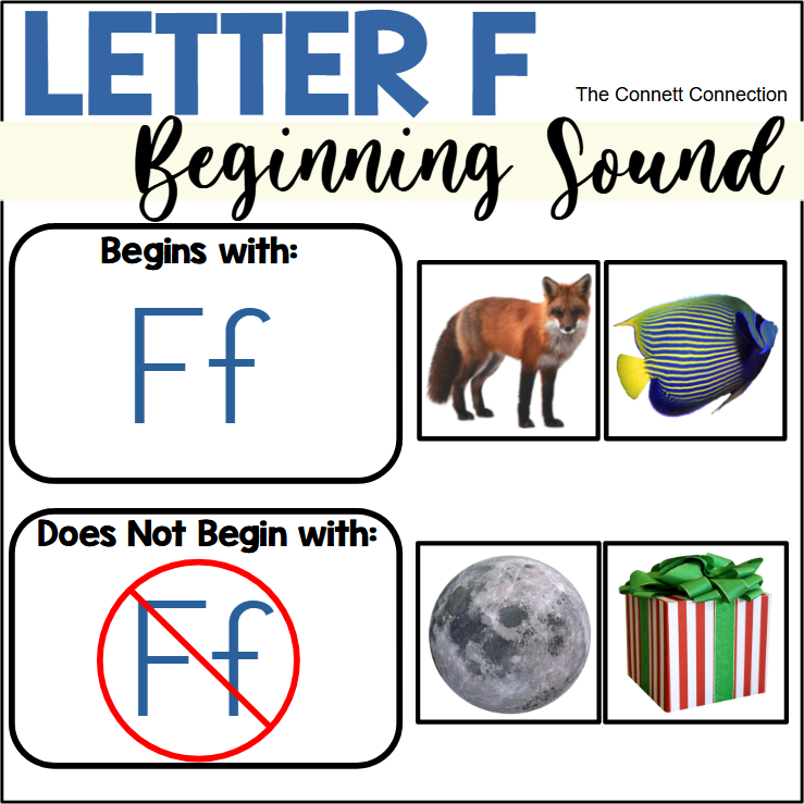 Letter F Phonics and Writing Centers with Real Photographs - Classful