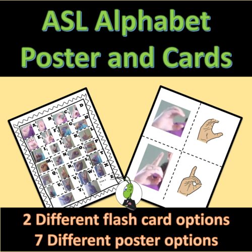 Alphabet American Sign Language Poster and Cards (ASL) - Classful