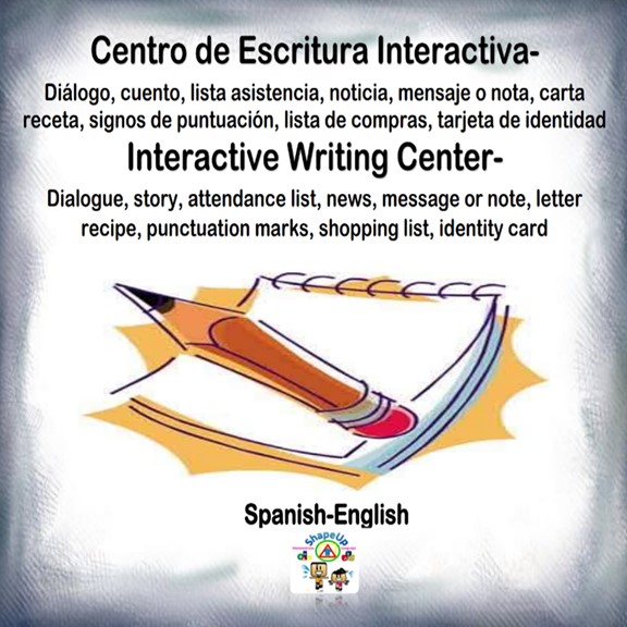 Spanish Escritura Interactive Center Activity / Writing - Classful