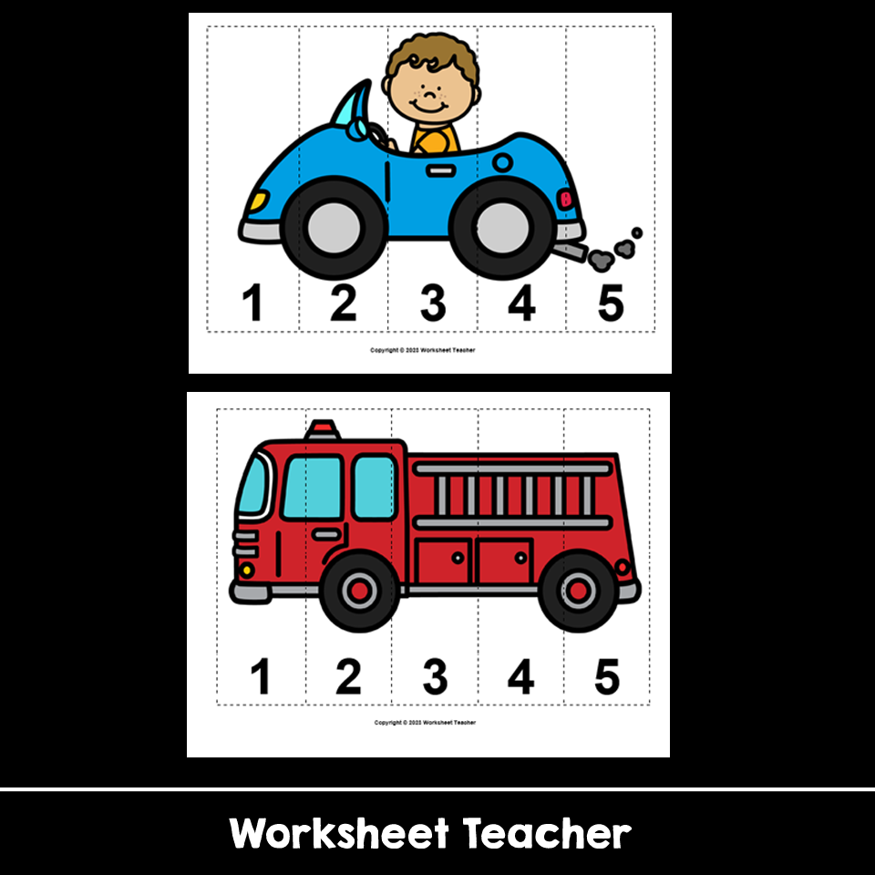 10 Transportation Number Sequence Puzzles - Classful