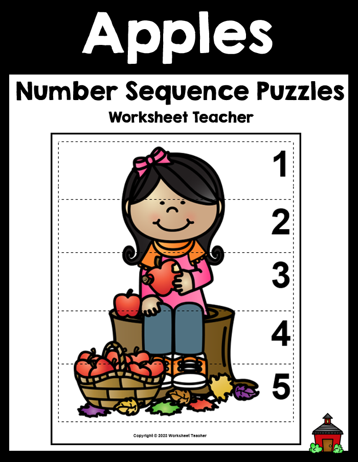Apples Number Sequence Picture Puzzles - Classful