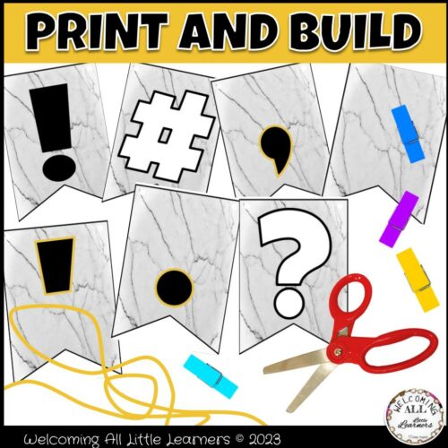 Marble Theme Bulletin Board Classroom Banner Letters A-Z, Symbols ...