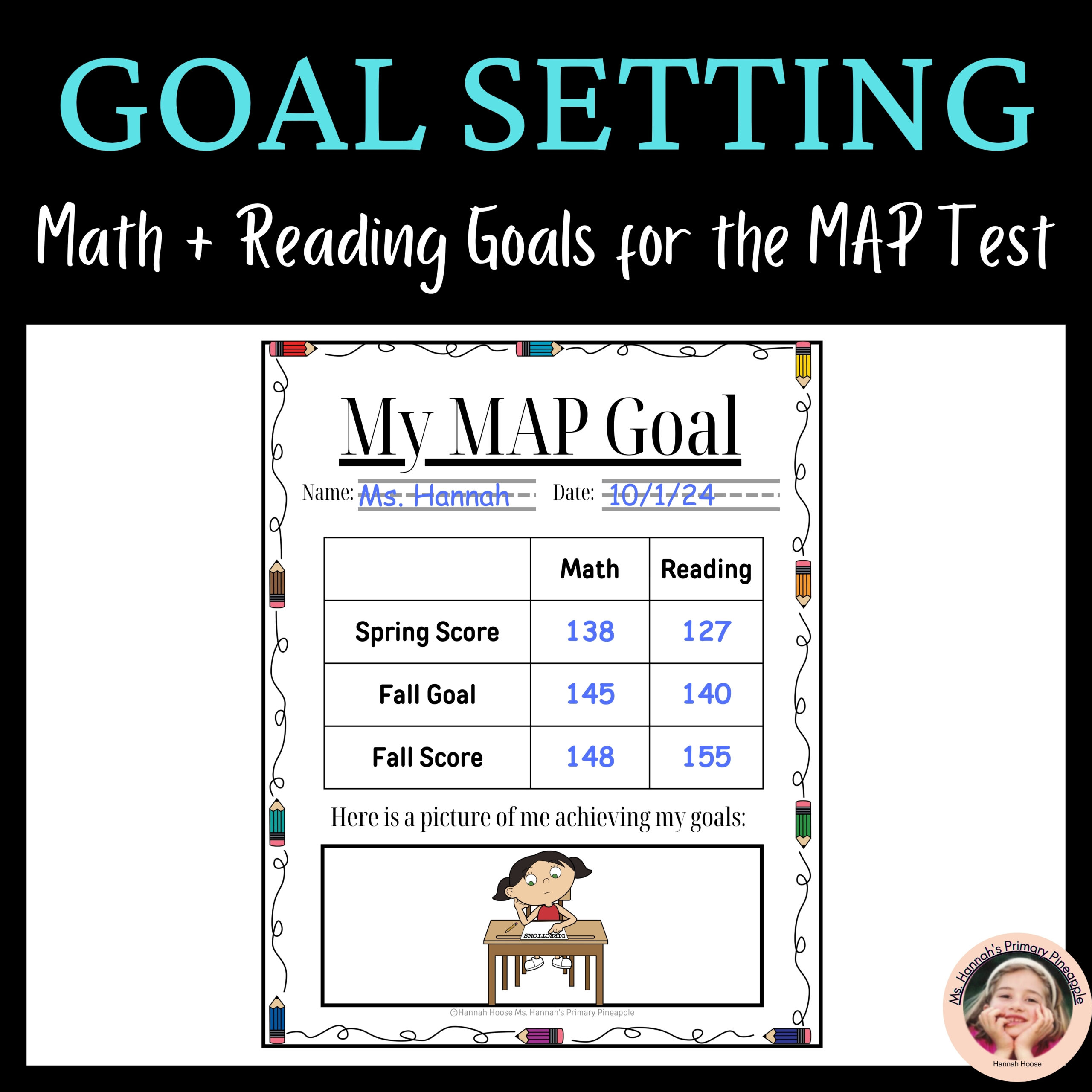 NWEA MAP Testing- Goal Setting for Elementary Students- Math and ...