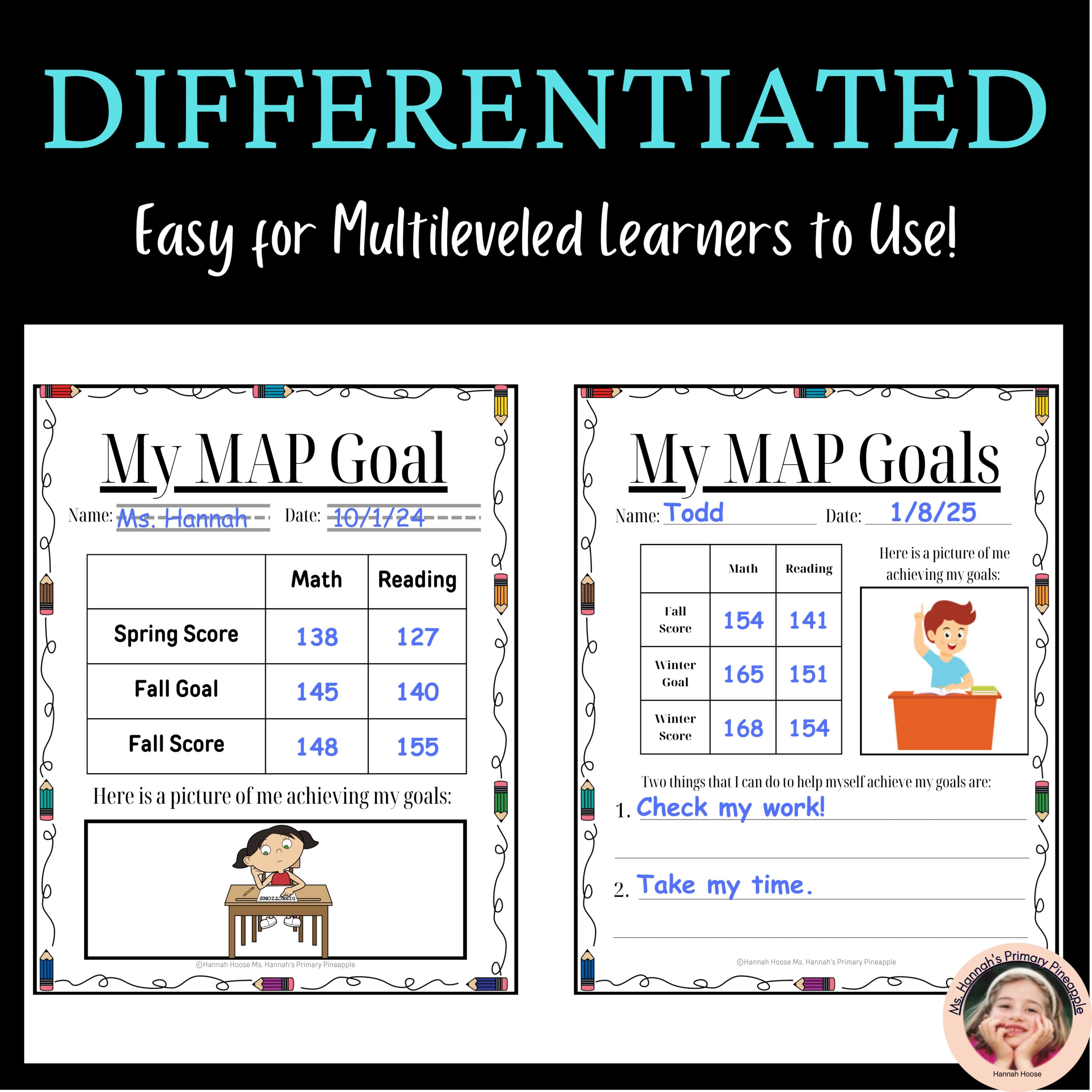 NWEA MAP Testing- Goal Setting for Elementary Students- Math and ...