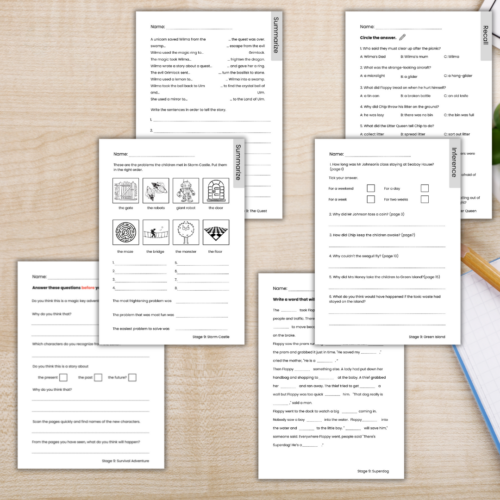 Oxford Reading Tree Comprehension Worksheets Bundle Level 7 to Level 9 ...
