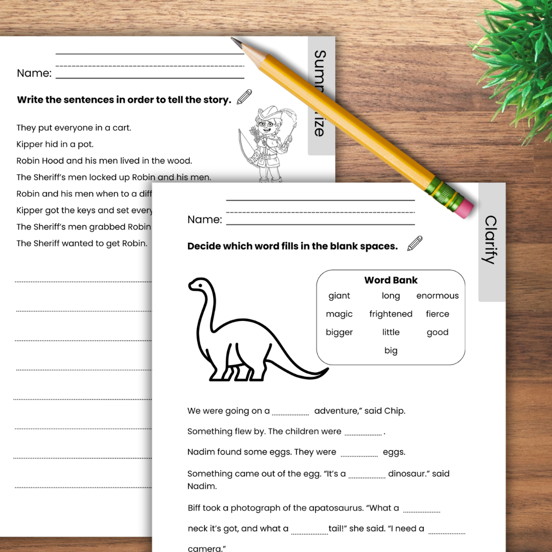 Oxford Reading Tree Level 6 Comprehension Worksheets ORT - Classful