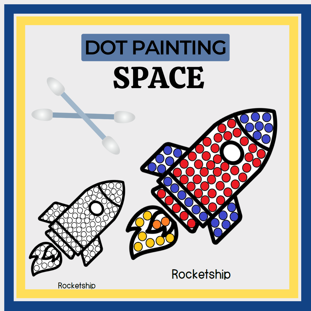 Fine Motor Dot Q-Tip Painting | Space Theme - Classful