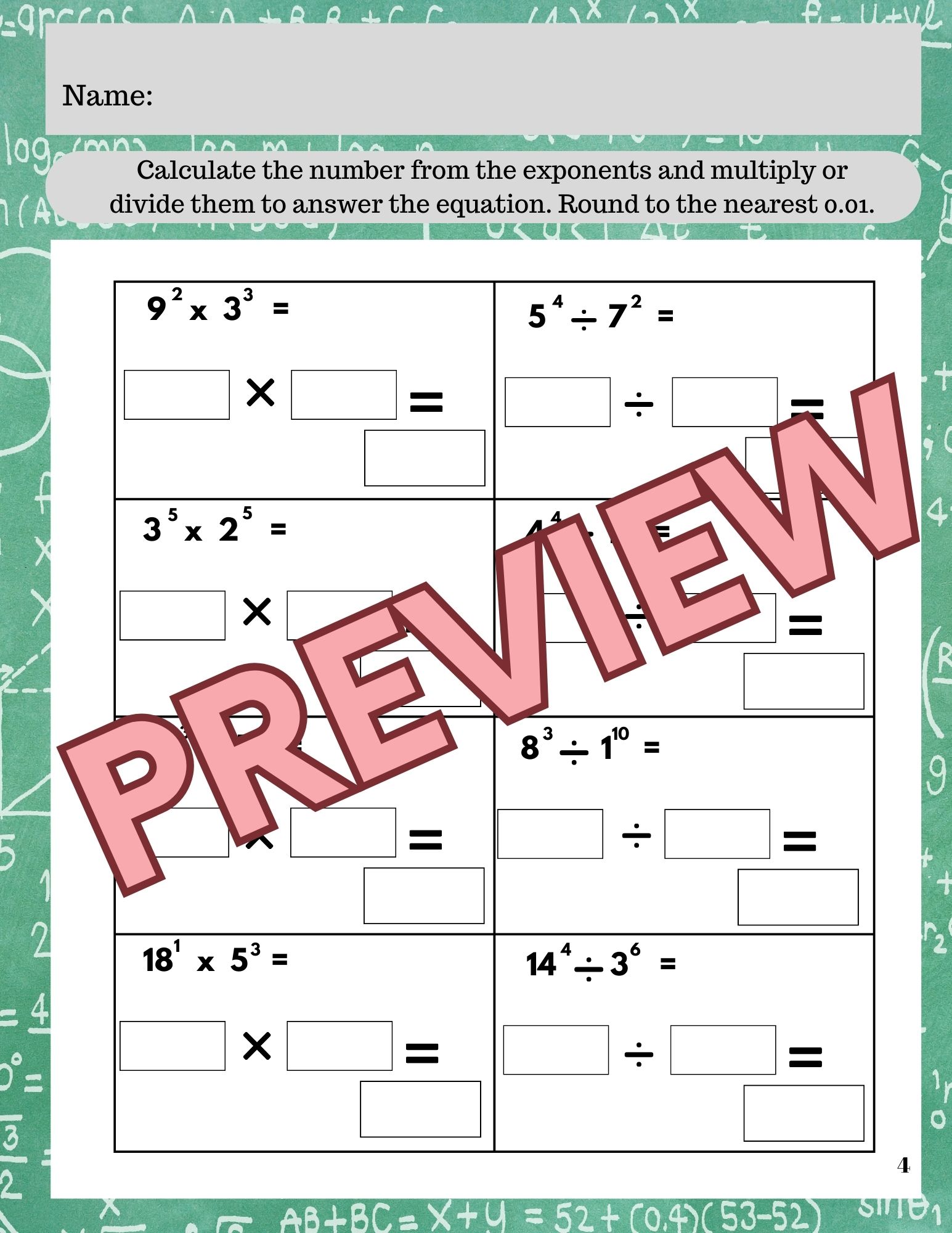 Zero Exponent Worksheet Exponents As Repeated Multiplication No.1