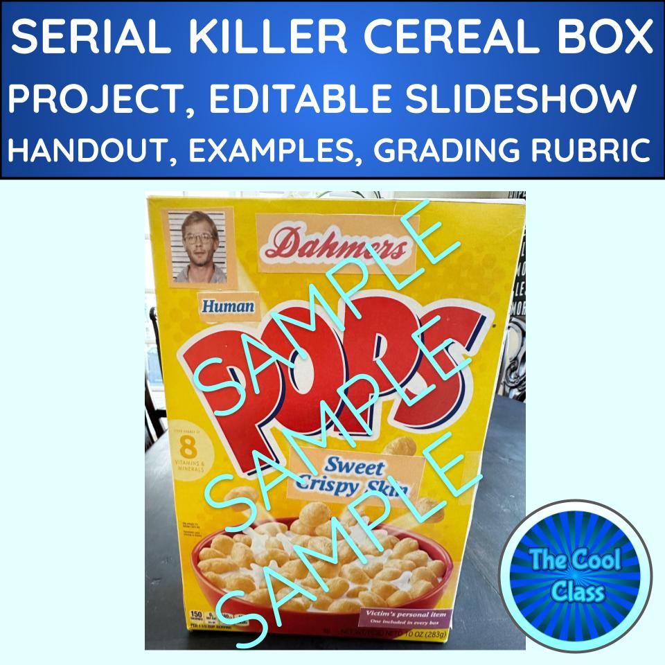 Serial Killer Cereal Box Project - Fun Activity for Criminal Justice ...