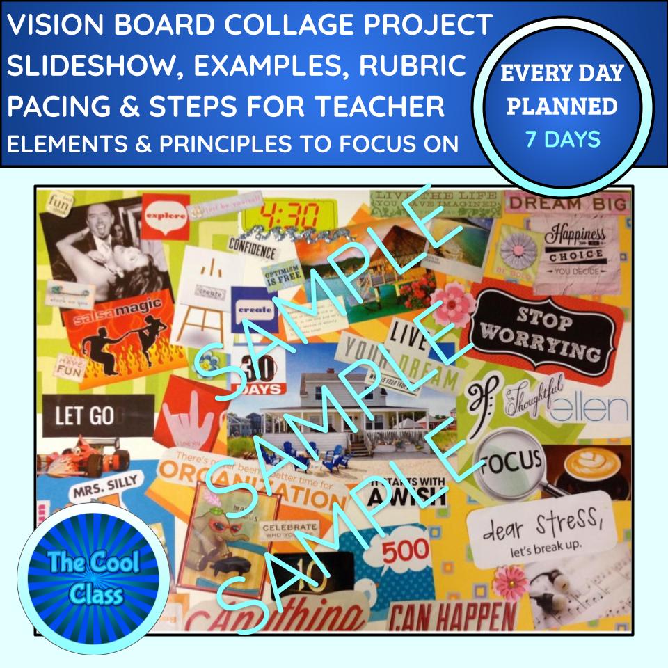 Vision Board Collage Art Project Powerpoint Slideshow With Examples ...