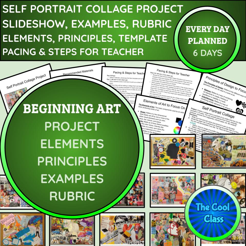 Self Portrait Collage Art Project Slideshow With Student Art Examples ...