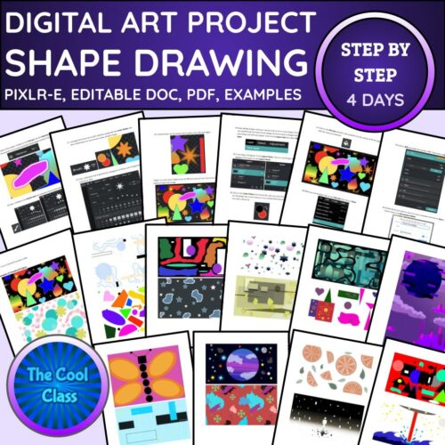 Digital Shape Art Project Using Free Site Pixlr-E (PDF +Editable Doc ...