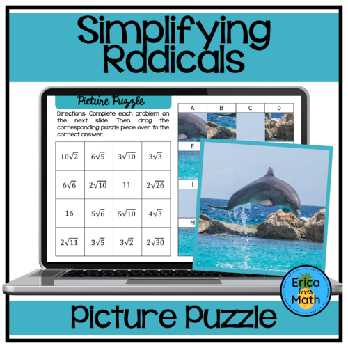 Simplifying Radicals Digital Activity Picture Puzzle - Classful