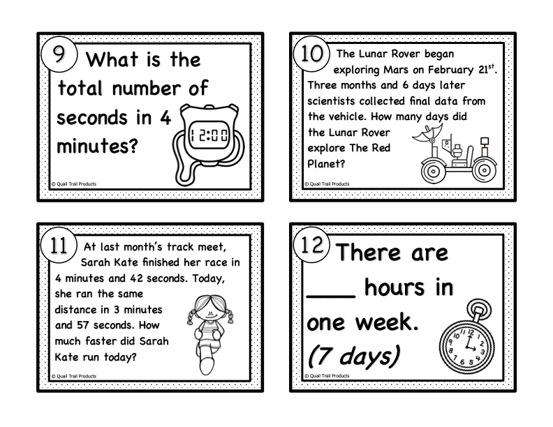 Converting Units of Time Task Cards and Power Point Slides - Classful