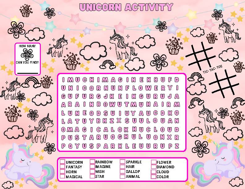Unicorn Kid Craft Bundle, PDF File Printable 19 Pages, Unicorn decor ...