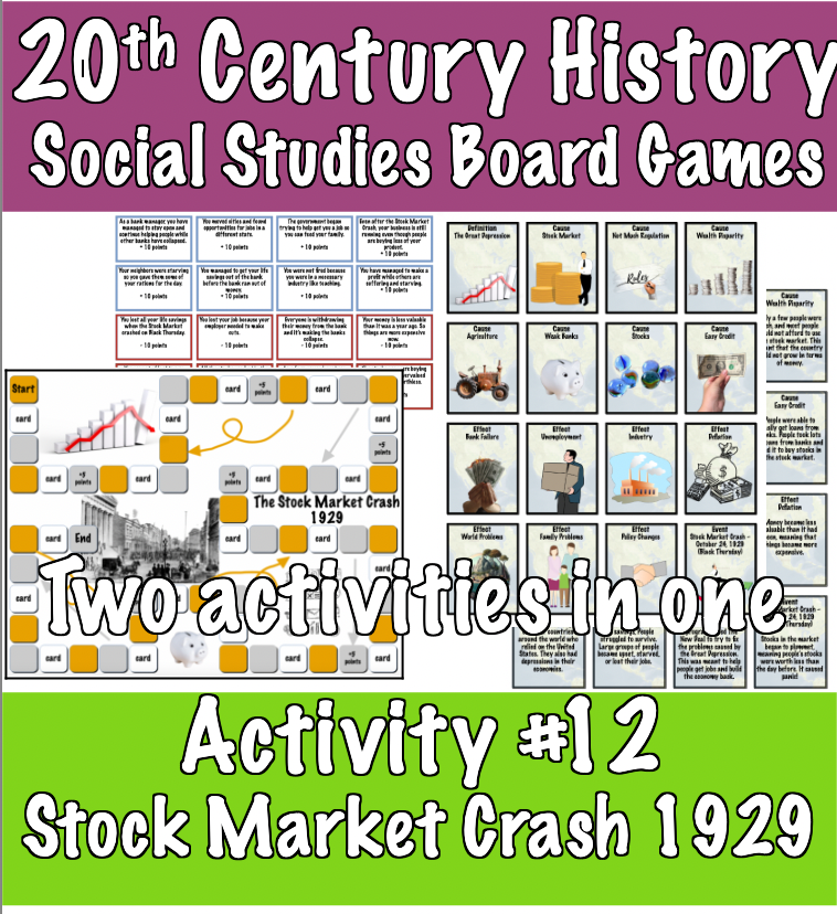 20th Century History Board Games #12 -Stock Market Crash 1929 - Classful