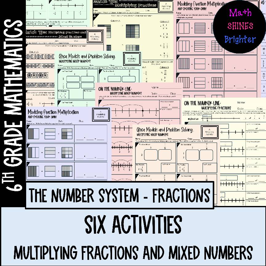 6th Grade Math Multiplying Fractions Worksheets Multiplication
