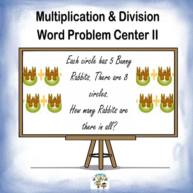 Multiplication & Division Word Problems Interactive Center Activity ...