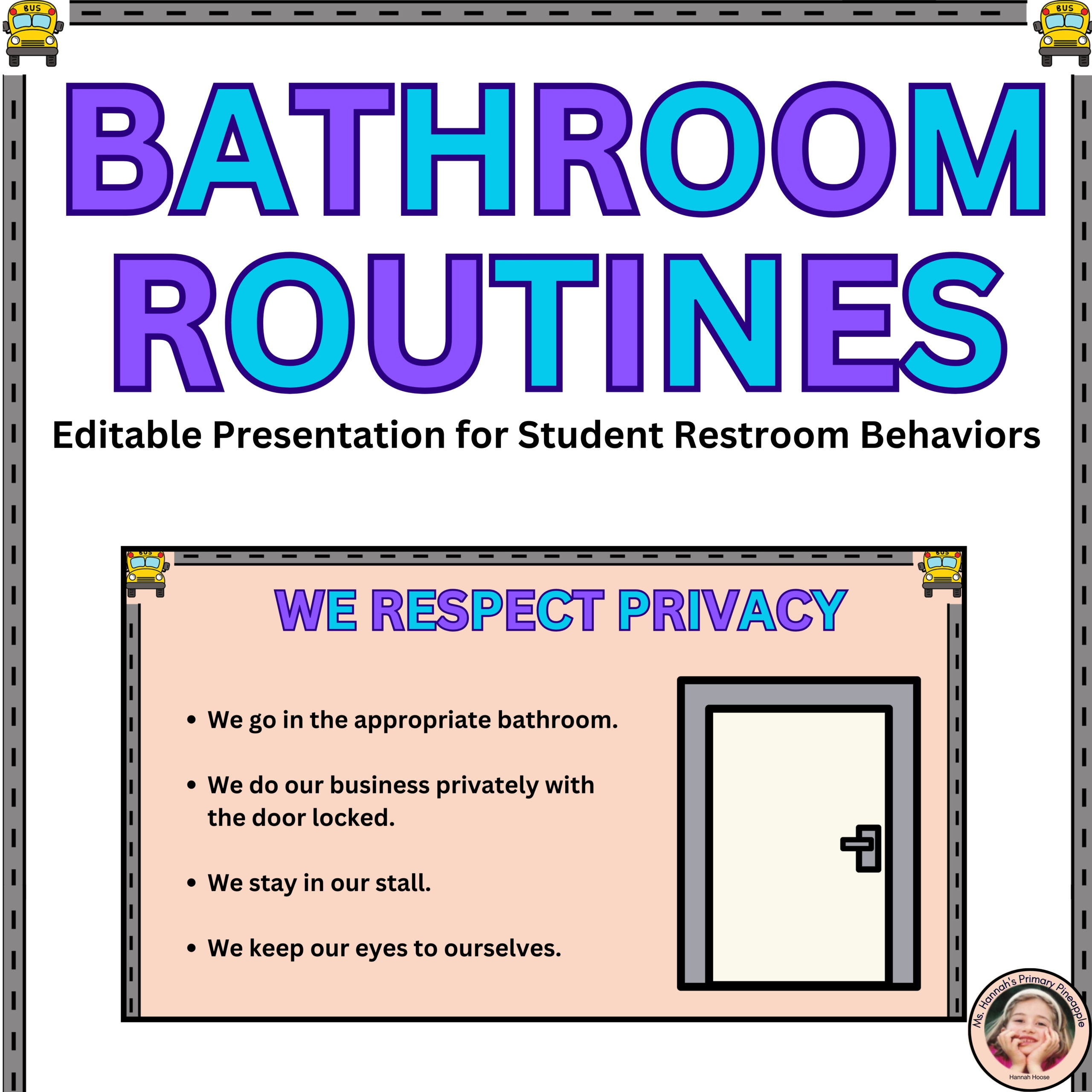 Bathroom Rules and Procedures Slides- Restroom Back from Break Reset ...