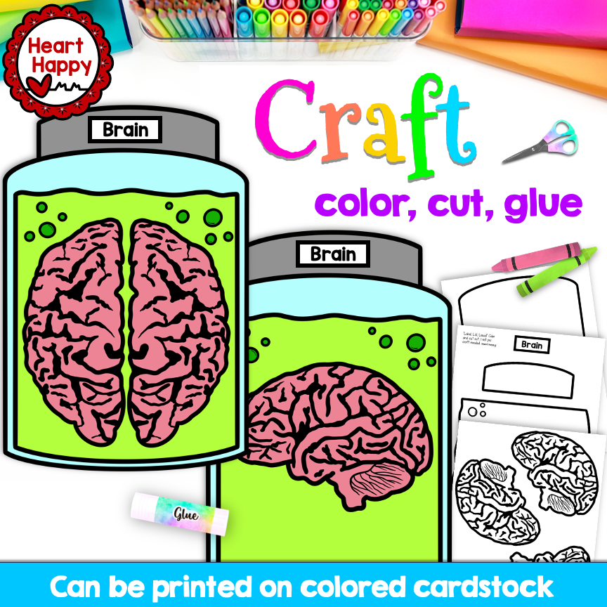 Brain Craft | Halloween Craft | Human Anatomy - Classful