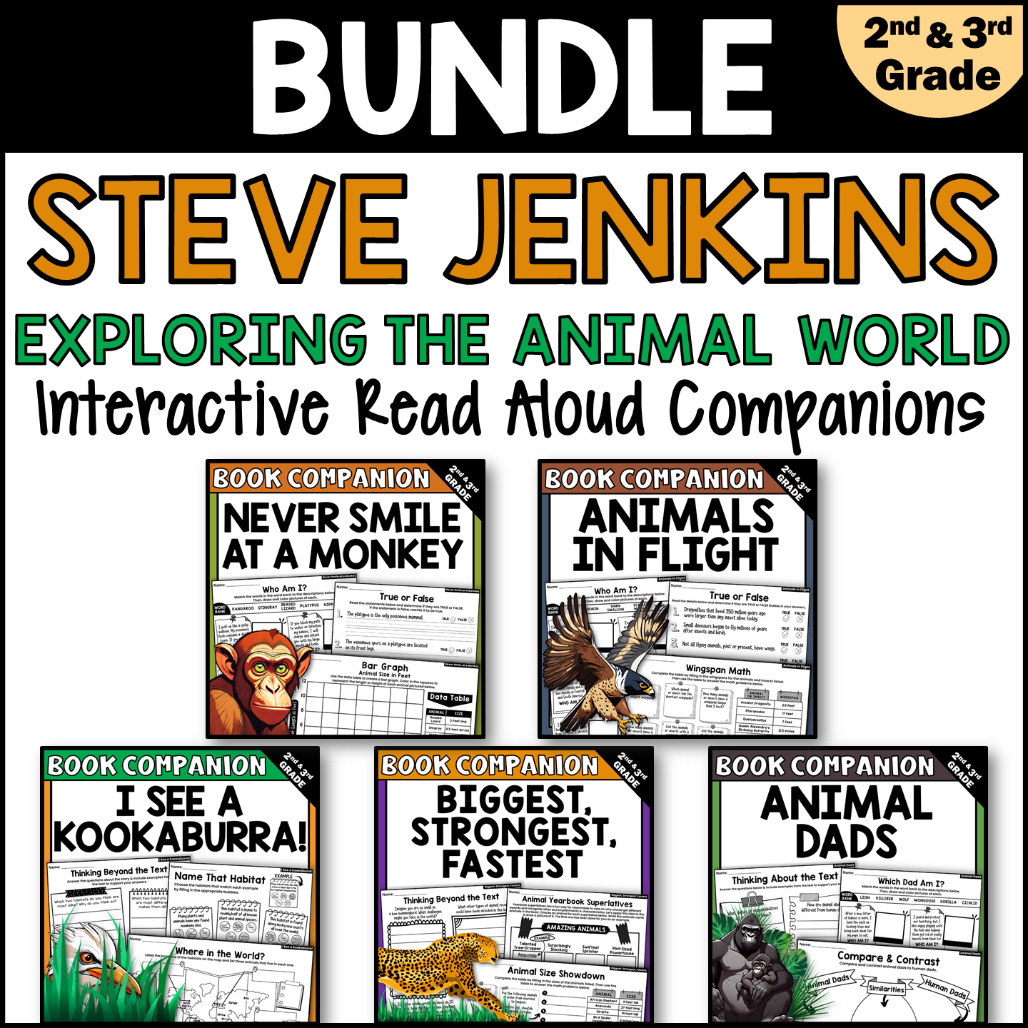 Steve Jenkins- Exploring the Animal World Read-Aloud Activities BUNDLE ...