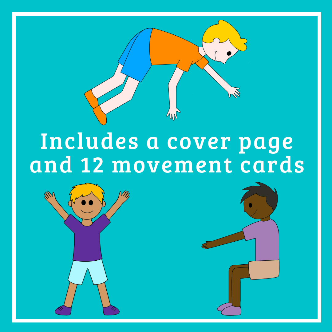 Hand-Drawn Gross Motor Movement Cards- Brain Break Activity - Classful