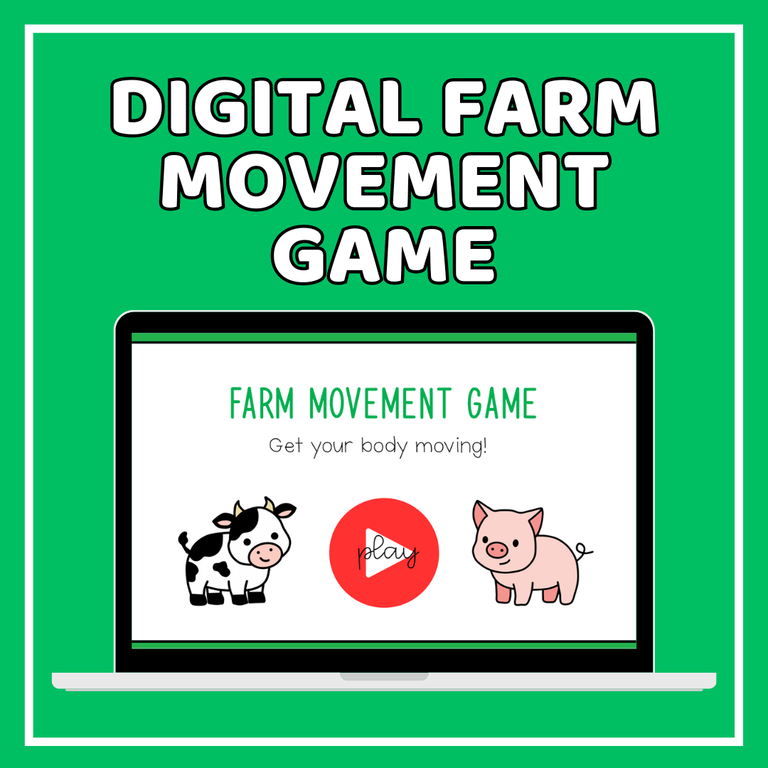 Farm Theme Gross Motor Movement Game | Digital Version - Classful