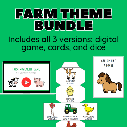 Farm Theme Gross Motor Movement Bundle - Classful